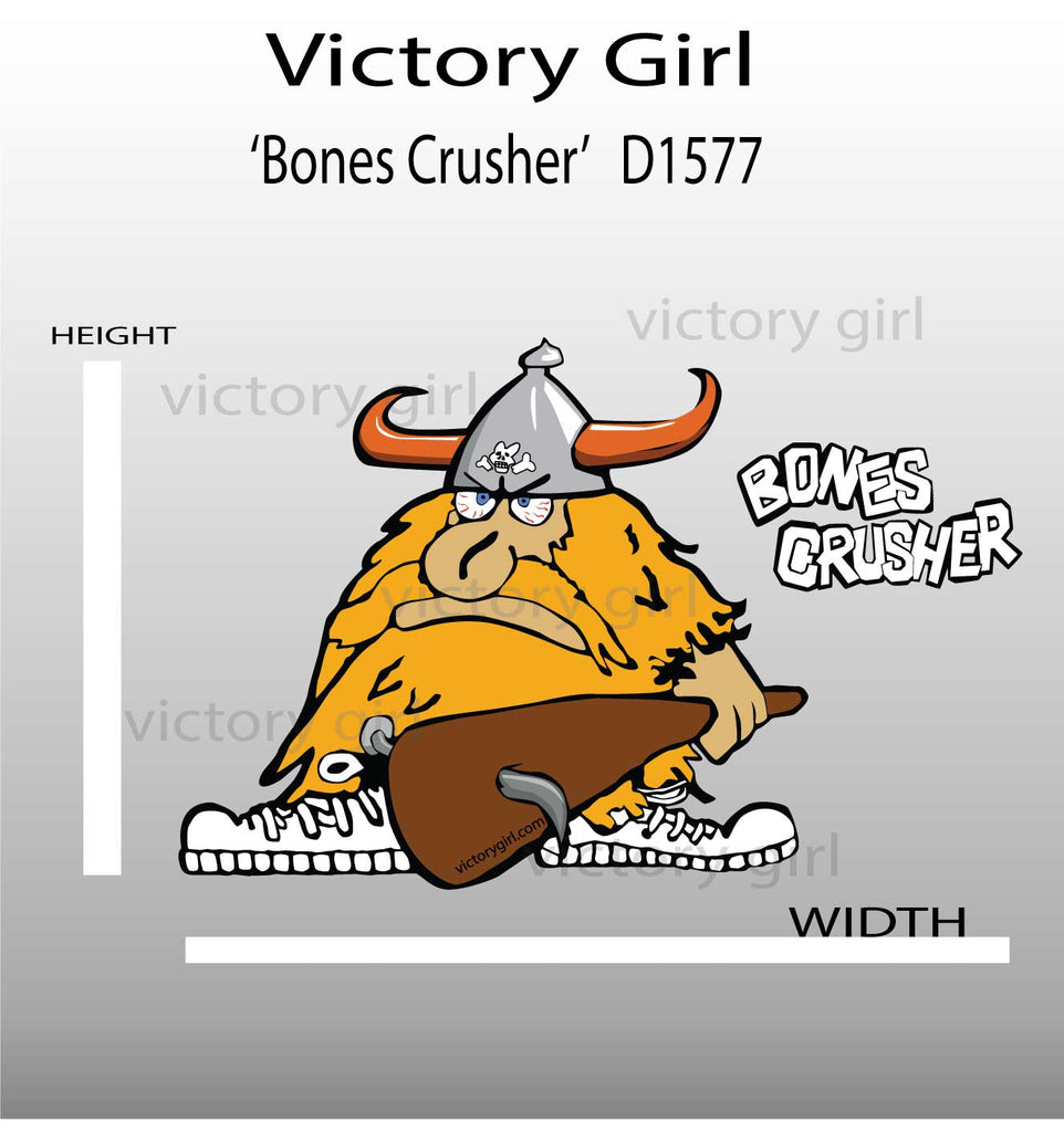 Bones Crusher Nose Art Decal Sticker Victory Girl