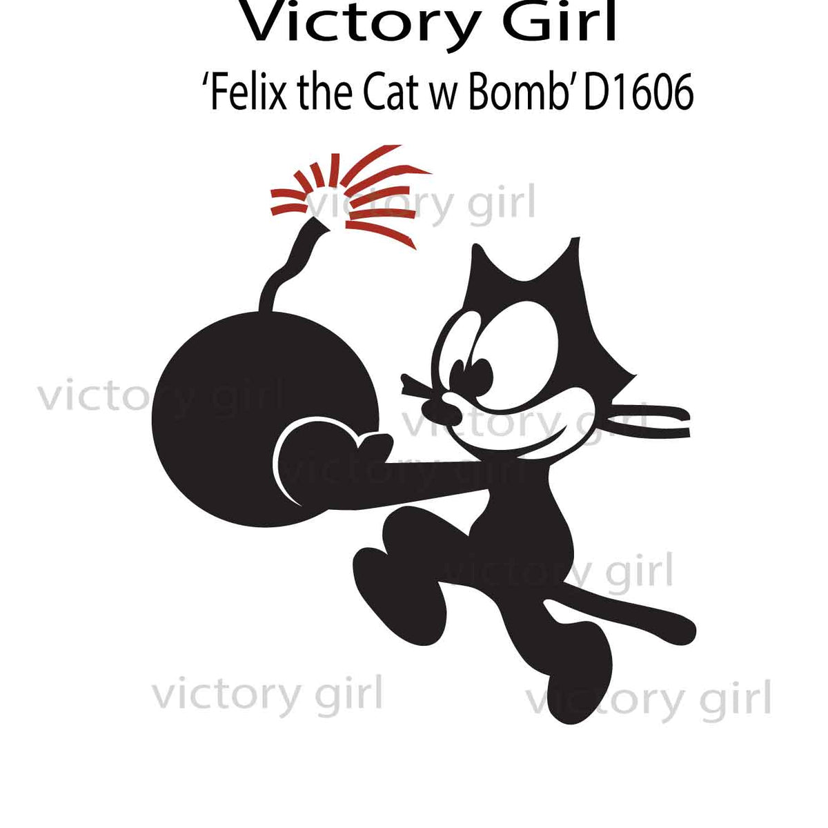 Felix the Cat with Bomb Vinyl Decal Sticker – Victory Girl