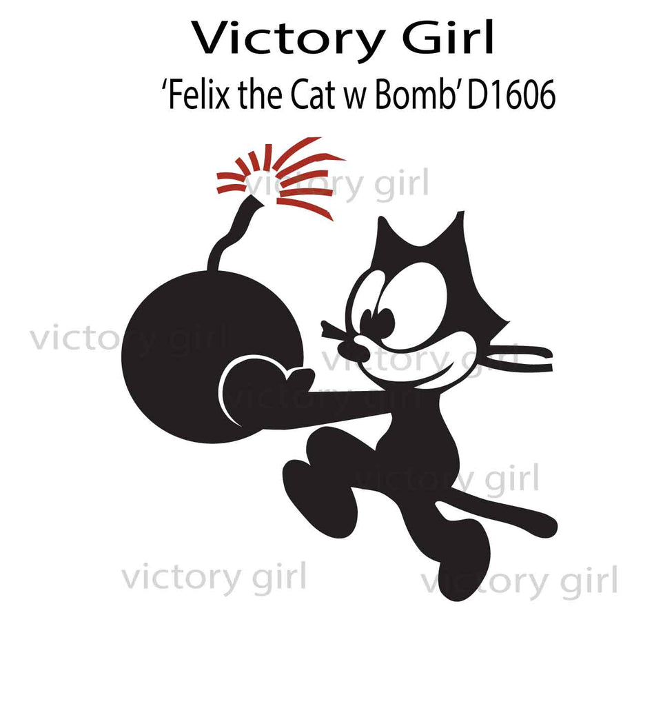 Felix the Cat with Bomb Vinyl Decal Sticker – Victory Girl