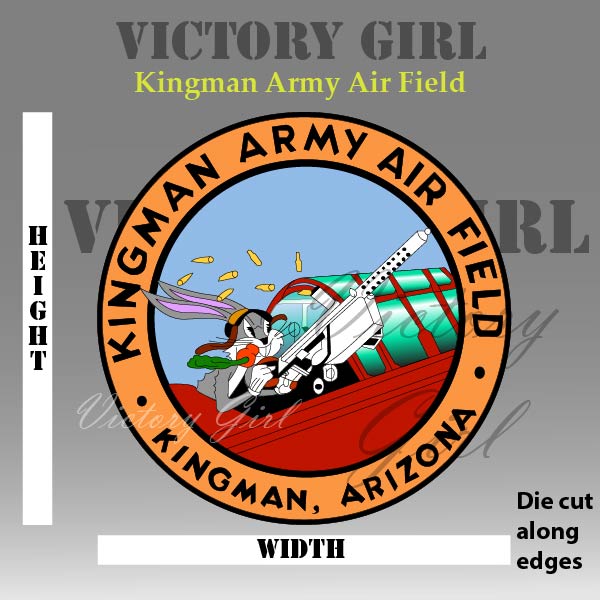 Kingman Army Air Field Insignia Vinyl Decal Sticker – Victory Girl
