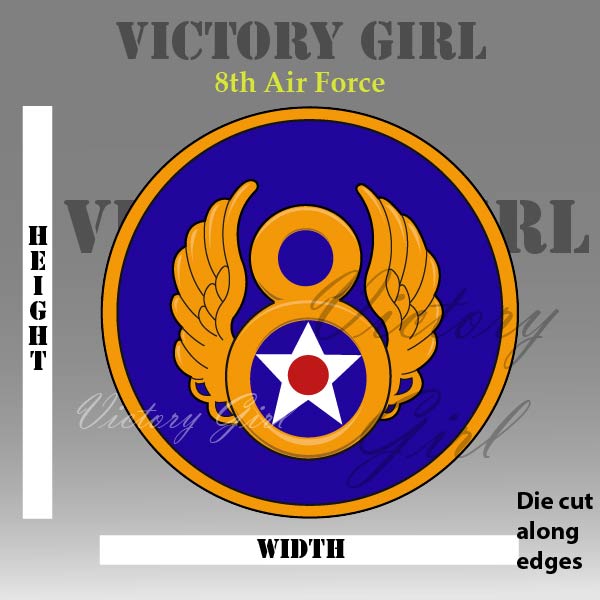 8th Air Force Insignia WWII Vinyl Decal Sticker – Victory Girl