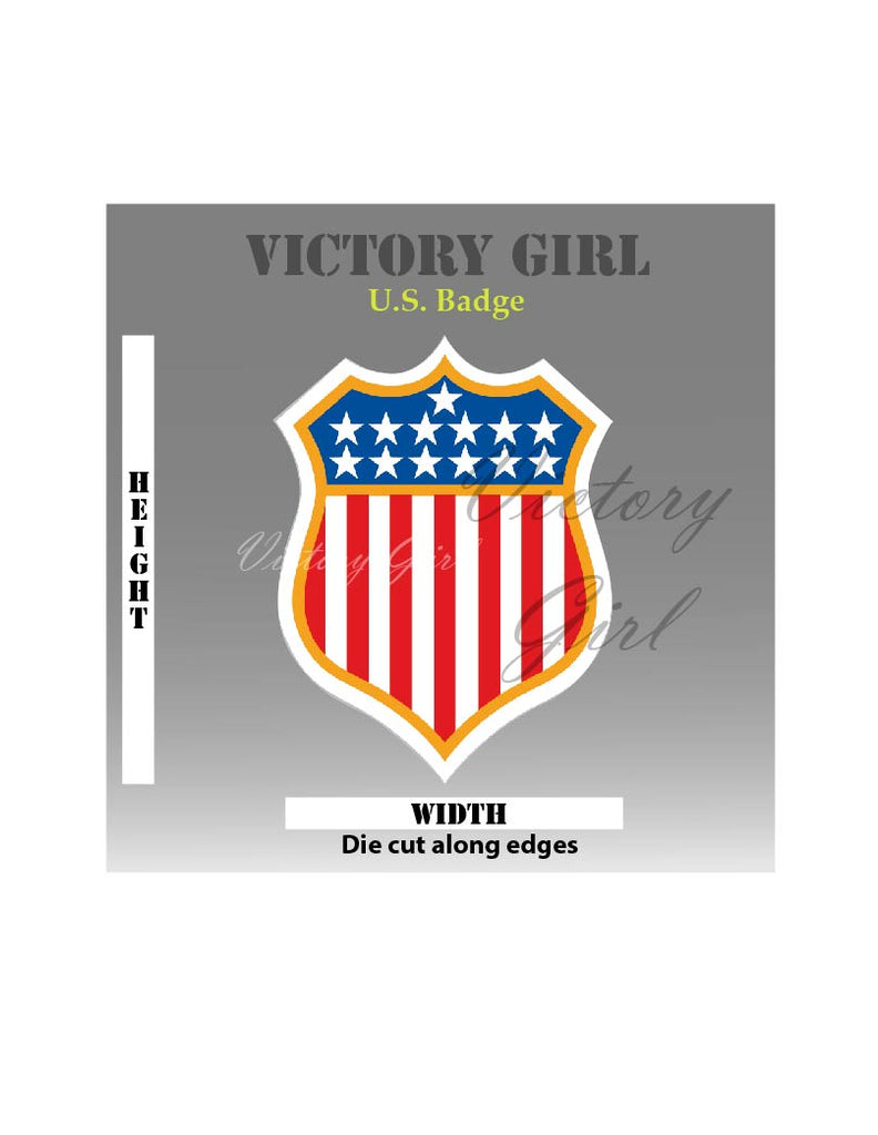 U.S Badge Decal Vinyl Decal Sticker – Victory Girl