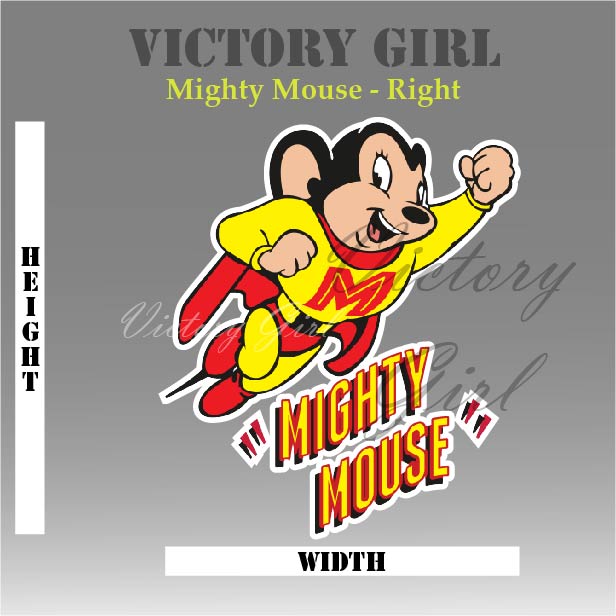 Mighty Mouse Vinyl Decal Sticker – Victory Girl
