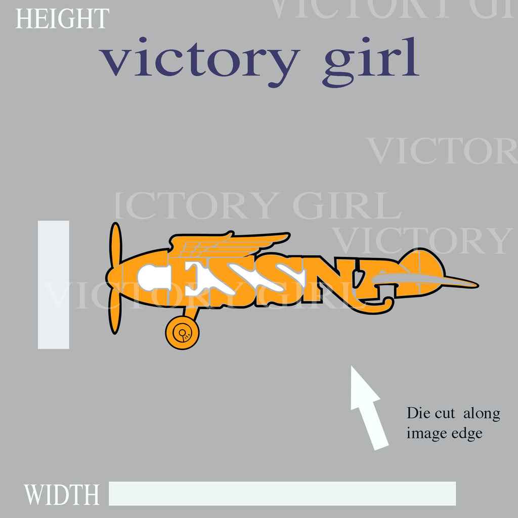 Vintage Cessna Aircraft Logo Vinyl Decal Sticker – Victory Girl