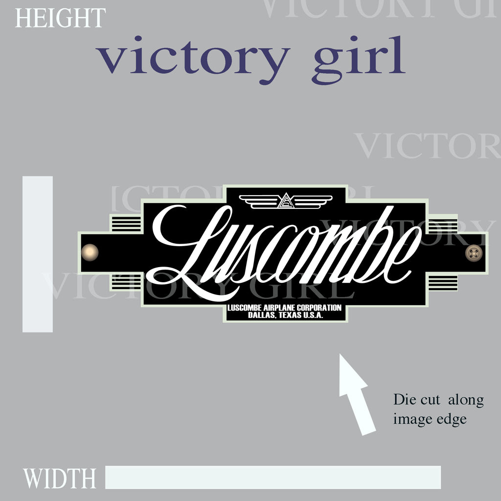 Vintage Luscombe Aircraft Logo Vinyl Decal Sticker – Victory Girl